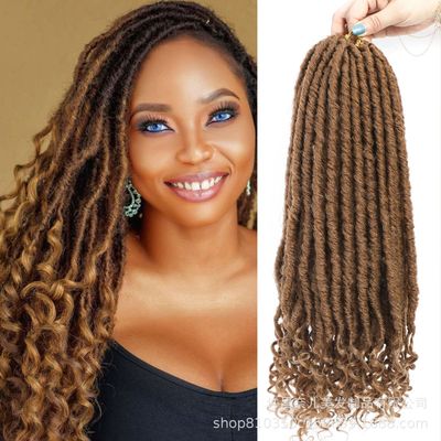 自由女神非洲脏辫Goddess Faux Locs Hair 钩针发16英寸/20英寸