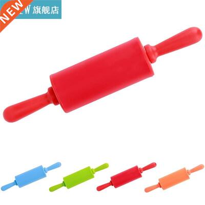 1pc Solid Color Silicone Rolling Pin Non Stick Smoot