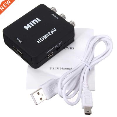 Mini HDMI to RCA Composite Video Audio AV Adapter Converter