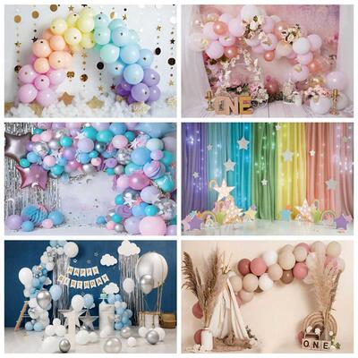 Newborn Baby 1st Birthday Backdrop Cake Smash Girl Boy Pink