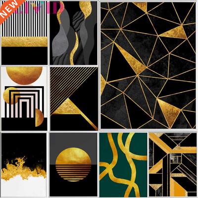 Gold Texture Geometric Poster bstrct Wll rt Cnvs Pin