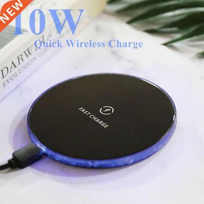 Qi Wireless Charger Pad 10W Fast Charging for Samsung S20 S