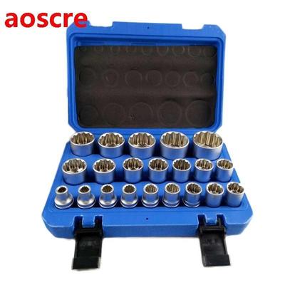 16/19/21PCS Screwdriver Sockets 1/2'' DR Auto Car Re