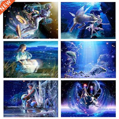 Constellation 5D  diamond Art painting twelve zodiac sig