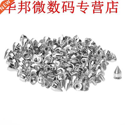 100 x piramide Bullet klinknagels Zilver voor schoenen