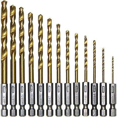 13pcs Hex Handle Plastic Box Set Twist Drill Longer life Dur