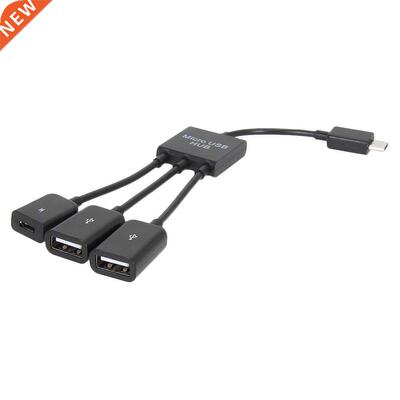 3 in1 Multi-function Dual Micro USB Host OTG Hub Adapter Cab