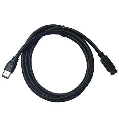 Black IEEE 194 Firewire 800 to Firewire 400 Cable, 9 Pin/6