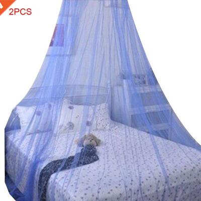 2 Pieces Portable Mongolian Folding Bed Net Dome Lace Mosqui