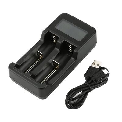 LCD Display attery Charger Slots for Rechargeale atteries