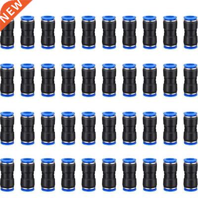100Pcs PU Pneumatc Fttngs 2-Way Straght Connector Quck