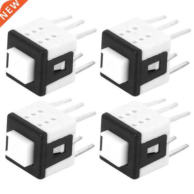 100Pcs Latching Switch Self Locking 6 Pin Flat Head Plaic