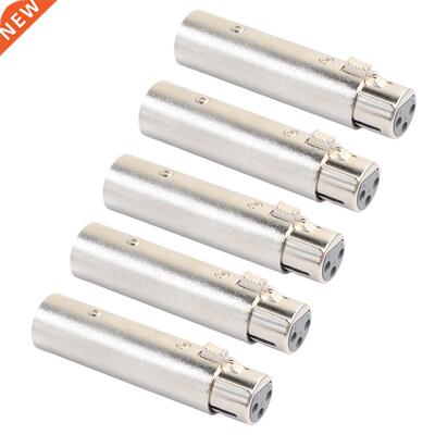5x XLR 3Pin Male to Female Adapter Plug Socket Cable Connect