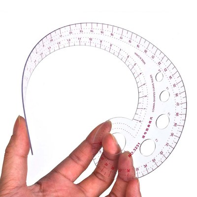 Transparent Comma Shaped Designers Curve Ruler for Dressmak