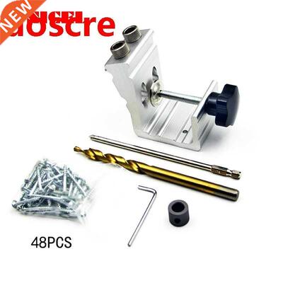 1Set Pocket Hole Jig Kit Aluminum Alloy Drill Guide with 9.5