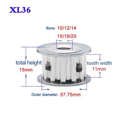 1Pcs XL 6 Tooth Synchronous Wheel Width 11mm Timing Belt Pu