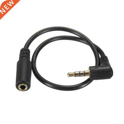 3.5mm 4Pole 90degree Angled Male to Female AUX Audio OMTP in