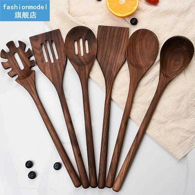 6Pcs/Set Kitchen Utensils Wooden Non-Stick Reusable Cooking
