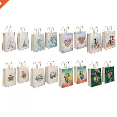 2PCS DIY Diamond Painting Shopping Bags Mosaic Drill Eco-fri