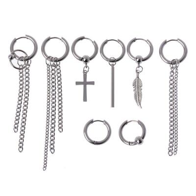 Korean Jewelry Earrings V Long Men Bangtan Boys Hoop Chain
