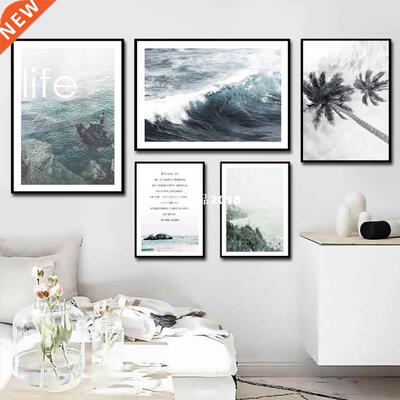 Minimalist Seascape Canvas Paintings Nordic Posters Prints G