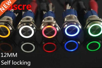 1pcs 12mm Waterproof Latching Flat Round Stainless Steel Met