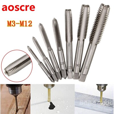 2pcs/lot M3 to M12 Industrial HSS Machine Spiral Point Strai