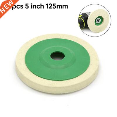 2pcs 5 Inch 125mm Wool Felt Buffing Polishing Wheel Pad Angl