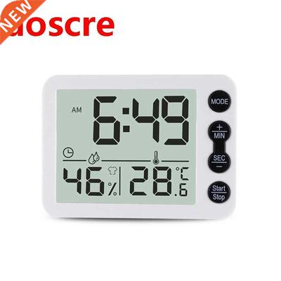 Digital Indoor Thermometer Hygrometer Alarm Clock Accurate T