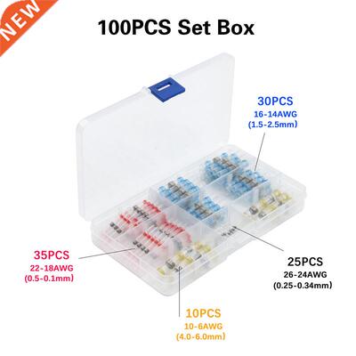 100Pcs Waterproof Heat Shrink Seal Splice Connector Terminal