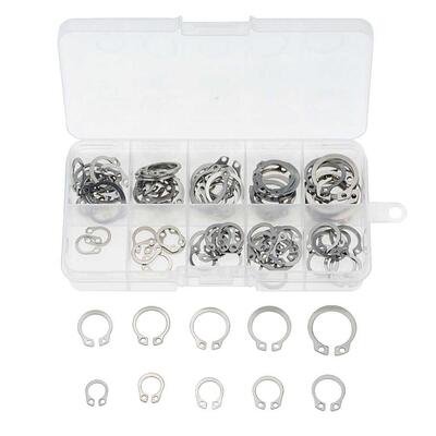 100PCS/Box Snap Retaining Ring Circlip Carbon Steel M8-M18 A
