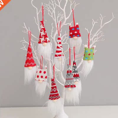 In Stock Christmas tree pendant Christmas ball hat faceless