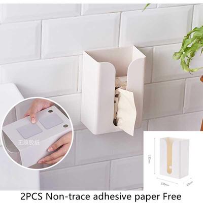 Wall Hanging Tissue Box Under Cabinet Paper Holder Kitchen N