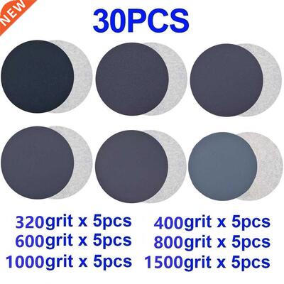30Pcs 75mm 3Inch 320/400/600/800/1000/1500 Grits Round Sand