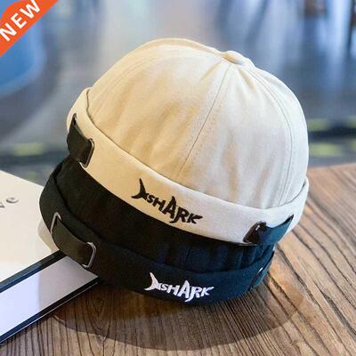 New Fashion en's Woen's Cotton Beanies Letter Shark