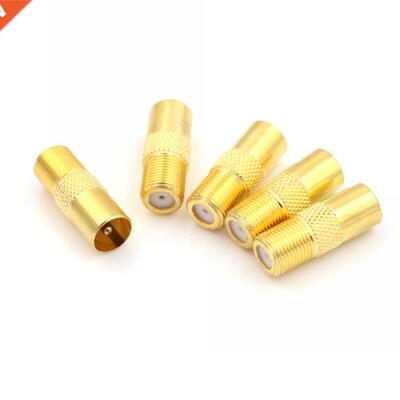 5PCS Coaxial Coax RF Adapter Connectors TV PAL Male Plug to