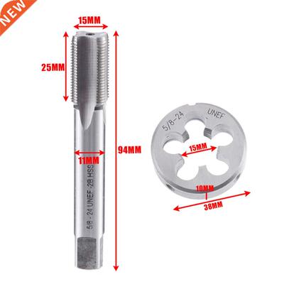 1/2-28 UNEF 5/8-24 UNEF Hand Tap Round Die Cut HSS Right Han