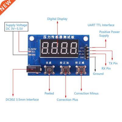 DC .V 5V Pressure Sensor Weighing Scale Sensor 9999g 4 Bit