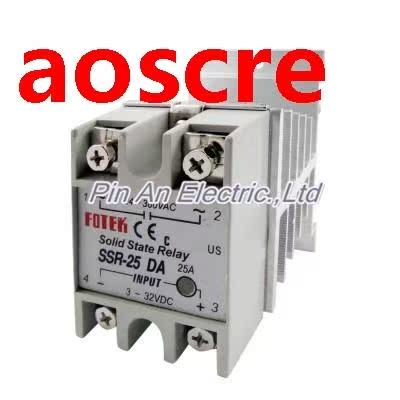 Solid State Relay SSR-25DA 25A DC-AC 3-32VDC/24-380 wbr/ VAC