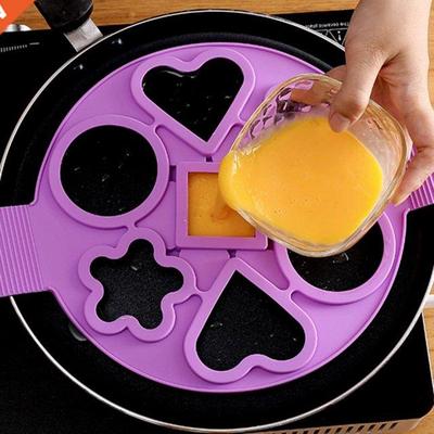 7 Hole Silicone Non Stick Fantastic Egg Pancake Maker Ring K