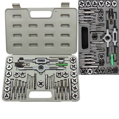 40 PCS METRIC TAP WRENCH AND DIE SET CUTS M3-M12 BOLTS & HAR