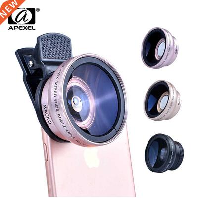 APEXEL 2in1 Lens 0.45X Wide Angle+12.5X Macro Lens Professio
