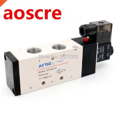 4V410-15 5Ports2Position Single Solenoid Pneumatic Air Valve