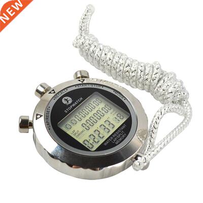 Waterproof Digital Stopwatch Metal 1/1000 Seconds Handheld L