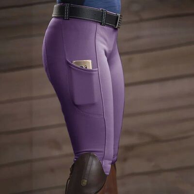 Solid color hip  lifting equestrian pants 女士纯色提臀马术裤