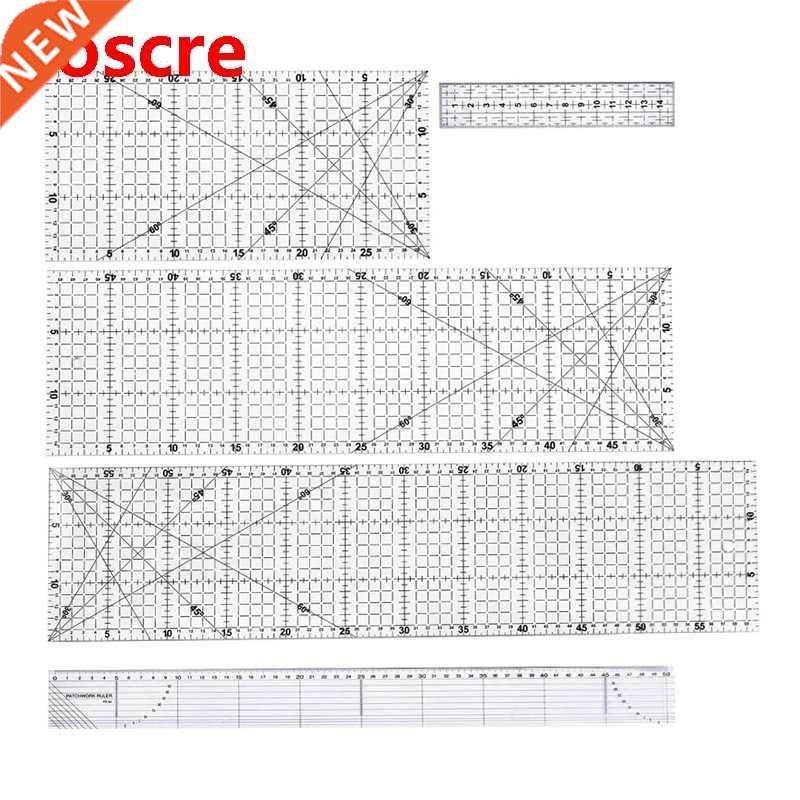 5Pcs Hand Tool Patchwork Quilting Drawing Straight Ruler Tai_虎窝淘