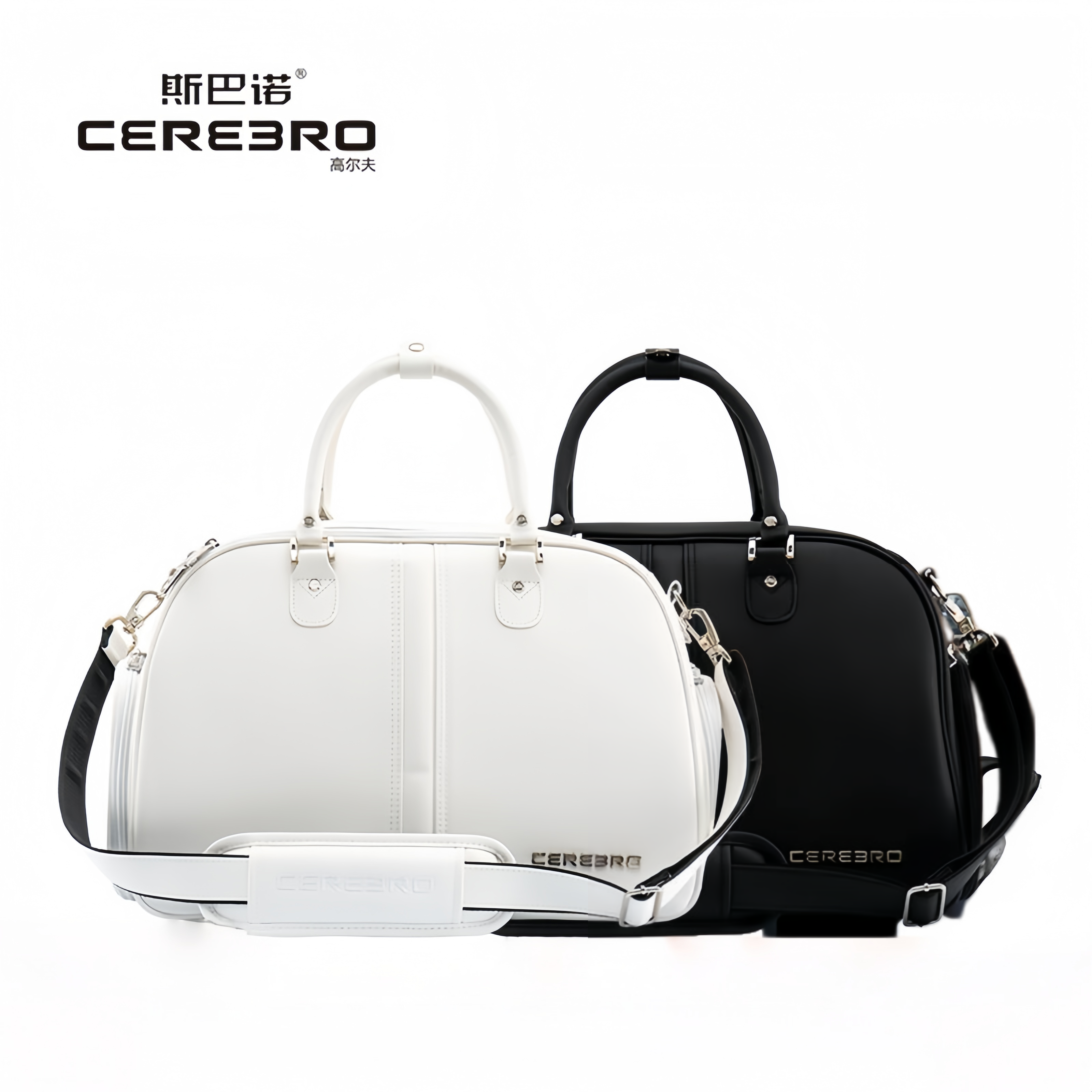 CEREBRO斯巴诺高尔夫衣物包超轻皮革衣服收纳手提包女黑白色新款