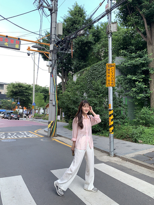 自然腰日常WDDY长裤刺绣