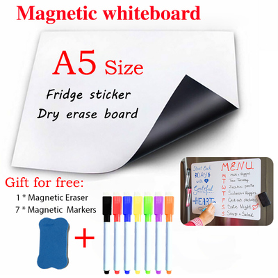 A5 Size Mini Magnet Whiteboard Small White Board Fridge Stic