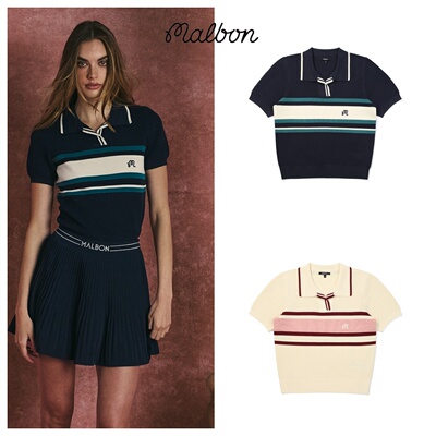 Malbon高尔夫女士针织短袖球服